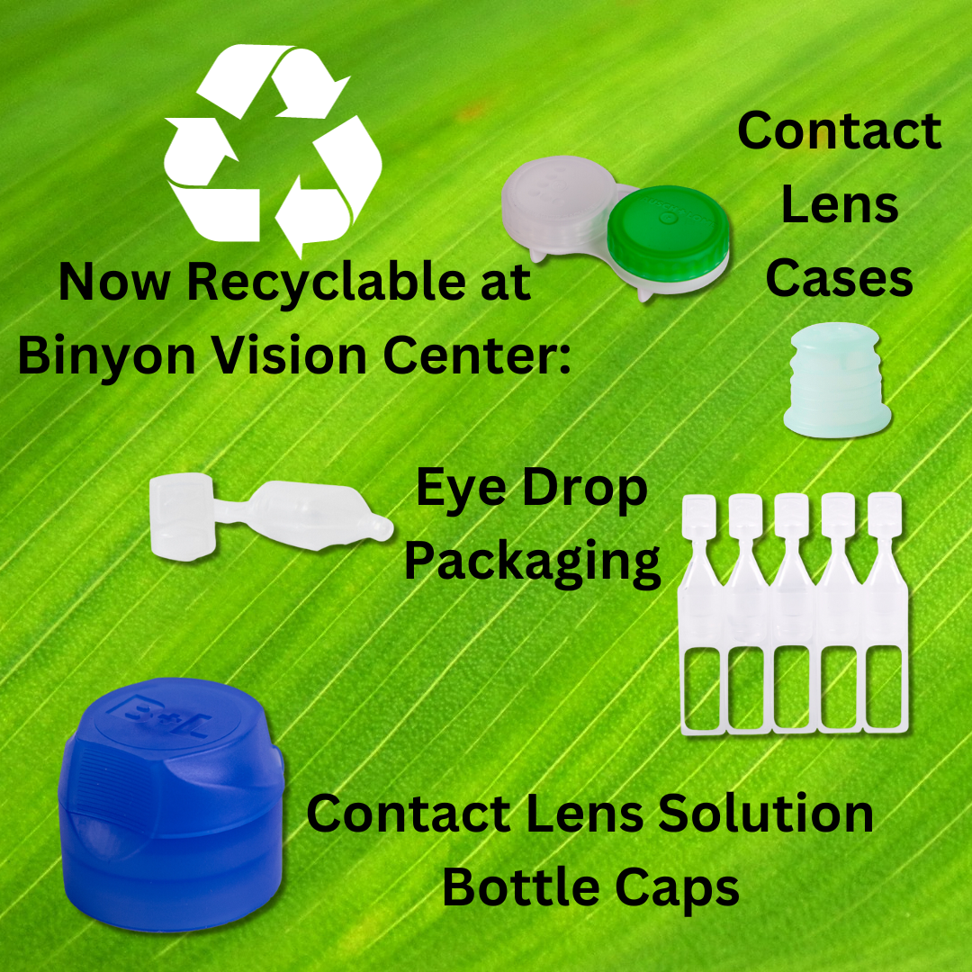 Recycling Update for all things Eye Care! - Binyon Vision